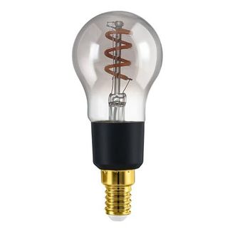 Eglo connect.z ampoule LED E14 connect&eacute;e, P45, ZigBee, App et commande vocale Alexa, dimmable, blanc chaud, 4 watts, lampe vintage en spirale, verre fum&eacute;, 
