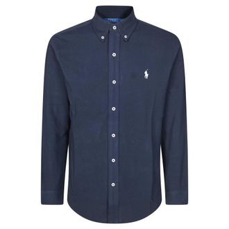 Polo Ralph Lauren Homme, Chemises, Bleu, Taille: L Camicia in jersey collo ampio