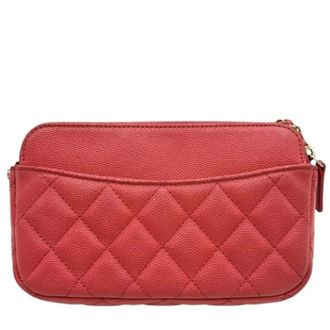 Chanel Pre-owned Matelasse Pouch - Femme - Pre-owned - Rouge - Taille: ONE Size