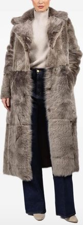 HiSO reversible fur coat - Grau