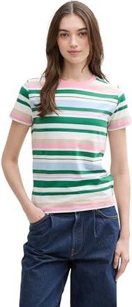 Tom Tailor Denim TOM TAILOR Denim 1035867 T-Shirt, 37161-multicolor Stripe, L Femmes