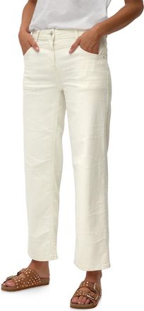 Cecil Damen B379415 Wide Leg Jeans, Light Beige, 29W / 30L