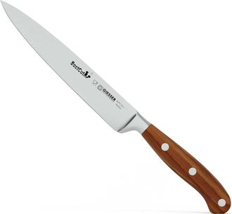 GIESSER seit 1776 - Made in Germany - scharfes Zubereitungsmesser geschmiedet Olivenholz BestCut Olive, 15 cm, schmales K&uuml;chenmesser rostfrei