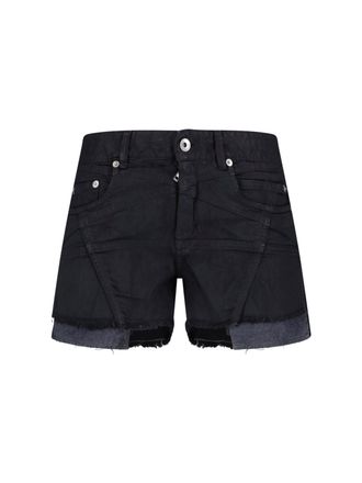 Rick Owens Denim Shorts Lana Cutoff