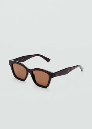 Mango Lunettes de soleil monture carr&eacute;e chocolat - Femme - Taille unique - MANGO