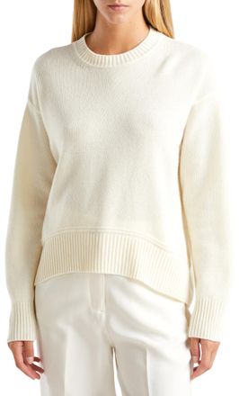 Benetton Damen Maglia G/C M/L 1244d10bc Pullover, Weiß, L