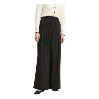 Remain Wide Hosen - - Trousers - Damen - Schwarzk - XS