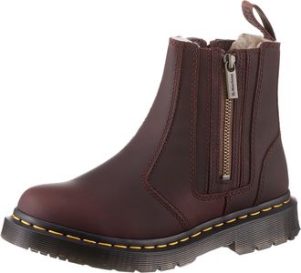 Dr. Martens Chelseaboots DR. MARTENS 2976 Alyson, Damen, Gr. 36, rot (rotbraun), Leder, unifarben, Schuhe, Chunky Boots, Plateau Schuh, Boots mit Blockabsatz, Top