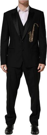 Dolce & Gabbana Homme, Costumes, Noir, Taille: XL Saxophone Costume 3 Pi&egrave;ces Coupe Slim