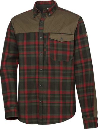 Parforce Jagdhemd Spreewald Oliv/Rot kariert 4XL