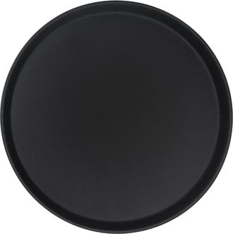 Argon Tableware 1x Schwarz 45.5cm Rundes Rutschfestes Serviertablett - Groß Plastik Küche Essen Tee Kaffee Abendessen Tisch Getränke Partyteller - Von Argon Tischware