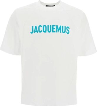 Jacquemus Homme, Tops, Blanc, Taille: 2XL T-Shirt