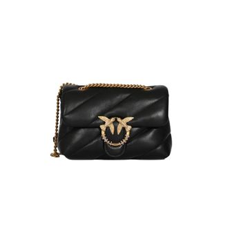 Pinko Pinko - Puff Mini New Buckle - Femme - Sacs - Noir - Taille: ONE Size