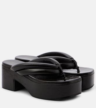 Dries Van Noten Plateausandalen aus Leder