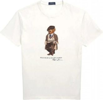 Ralph Lauren Homme, Tops, Blanc, Taille: XL Polo Bear T-Shirt