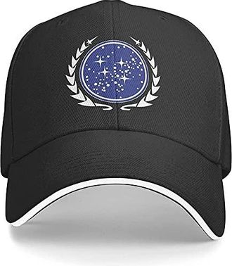 321 Hip Pop Casquette F&eacute;d&eacute;ration Unie des Plan&egrave;tes Visi&egrave;re Cap Classique Denim Casquette Unisexe Hat pour Running, Homme, Femme
