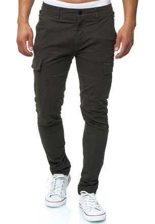 Indicode Herren Mathews Cargohose aus Baumwolle mit 8 Taschen | Cargo Funktionshose f&uuml;r M&auml;nner Raven, XXL