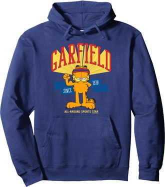 Garfield Pose, Star Winner des Uni-Schullaufteams, Retro-Design Pullover Hoodie