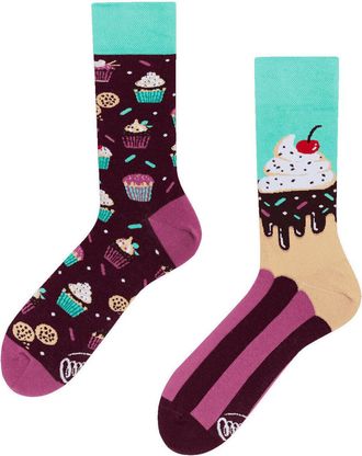 Many Mornings Chaussettes CUPCAKE Marron