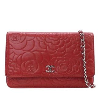 Chanel Portefeuille sur cha&icirc;ne Pre-owned - Femme - Pre-owned - Rouge - Taille: ONE Size