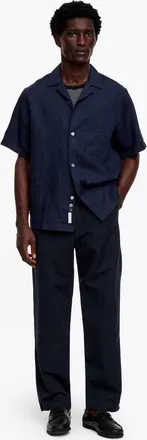 Arket Hose Aus Leinenmix -Blau