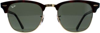 Ray-Ban Rayban Lunettes De Soleil Clubmaster 3016 990/58 Rouge Havana Vert Polaris&eacute; Gret 51mm
