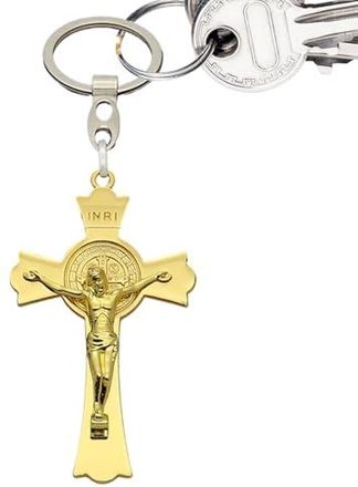 Generico Genérico Porte-clés croix - Pendentif croix catholique | Pendentifs pour sacs, sacs à dos, portefeuilles, clés de voiture, cadeaux de fête, colliers e