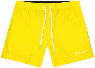 Champion Legacy Beachshorts AC Small Logo Badeshorts für Herren, gelb, Medium