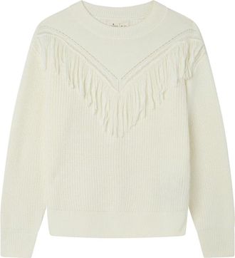 Springfield Damen 3.md.g. Sweater Boho Flecos Jersei, Hellbeige, XL