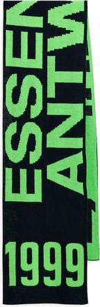 Essentiel écharpe à logo intarsia - Bleu