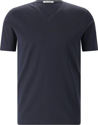 Stefan Brandt Homme, Tops, Bleu, Taille: S T-Shirt Col V
