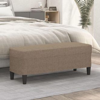 vidaXL vidaXL Banc Taupe 100x35x41 cm Tissu