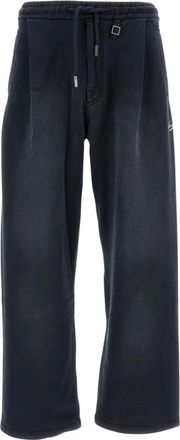 Wooyoungmi Wooyoungmi, Homme, Pantalons, Bleu, Taille: M Wide Cotton Pantalons de surv&ecirc;tement