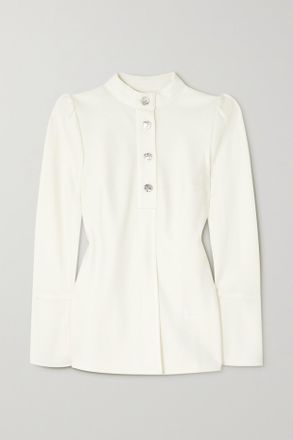 Proenza Schouler Bluse Aus Geh&auml;mmertem Satin - Wei&szlig;