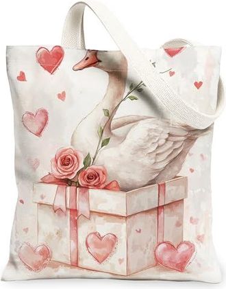 Generic Sac fourre-tout en toile doie pour faire du shopping 33 x 38,1 cm, cadeau amusant pour la Saint-Valentin, sac d&eacute;picerie r&eacute;utilisable pour femme, motif
