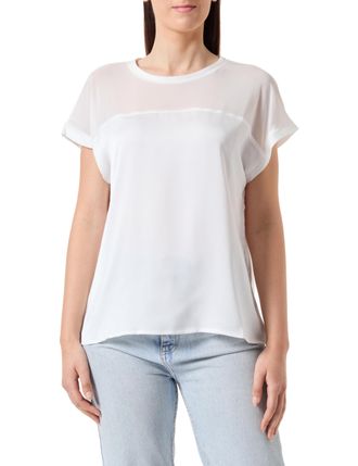 Vila VIELLETTE O-Neck S/S MESH TOP - NOOS