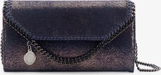 Stella McCartney Falabella Shaggy Deer fabric wallet - STELLA MCCARTNEY - gender_Woman