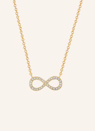 Leaf Halskette Infinity Aus 18 Karat Gelbgold Mit Diamanten gold