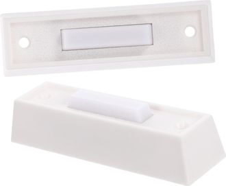 Amosfun 2 St&uuml;ck Wandmontierter T&uuml;rknopfschalter T&uuml;rknopf Wandplatte Kunststoff T&uuml;rdruckknopf Haust&uuml;rknopf Push to Exit Knopf Druckknopf F&uuml;r T&uuml;r Druckknopf T&uuml;r