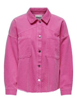 Only Damen Cord Shacket Oversize Hemdjacke ONLLaty-Bitten l&auml;ssiges Cordhemd 15314539 Strawberry Moon XS