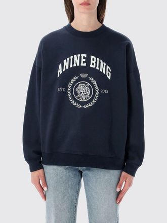 Anine Bing Sweatshirt oversize en coton avec logo imprim&eacute; et &eacute;paules tombantes