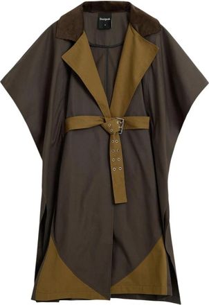 Desigual Poncho Trenchy Wax - - Jackets - Damen - Braun - ONE SIZE