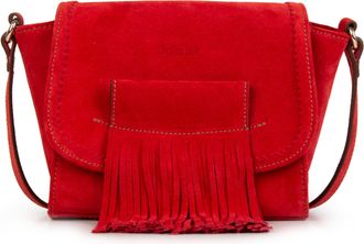 Kate Lee Damen Sac en Cuir Porté Bandoulière Mini Fleya V Rouge Ledertasche, rot