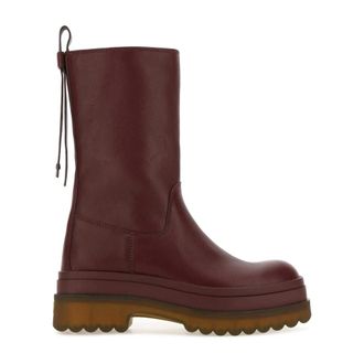 Red Valentino Femme, Chaussures, Rouge, Taille: 36 EU Grape Leather Bottes