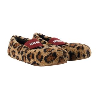 Moon Boot Leopard-Print Cowhide Ballet Flat - Brown