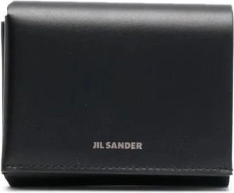 Jil Sander Homme, Accessoires, Noir, Taille: ONE Size Portefeuille Origami