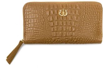 Isla Portemonnaie mit Kroko-Optik - Nude