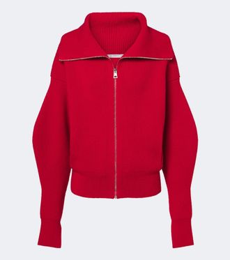 Givenchy Cardigan zipp&eacute; en laine m&eacute;lang&eacute;e
