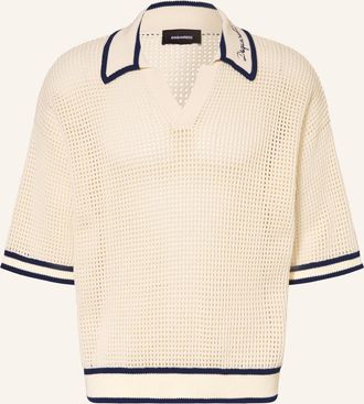 Dsquared2 Strick-Poloshirt weiss