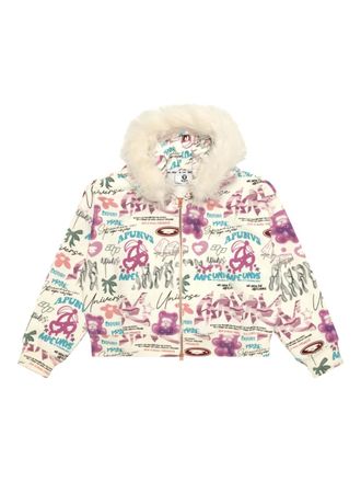 Aape By A Bathing Ape hoodie à imprimé graphique - Tons neutres